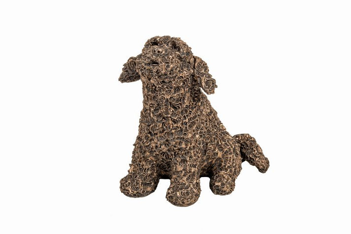 Mini Cockapoo 'Still Hungry' Bronze Dog Figurine by Adrian Tinsley (Fr ...